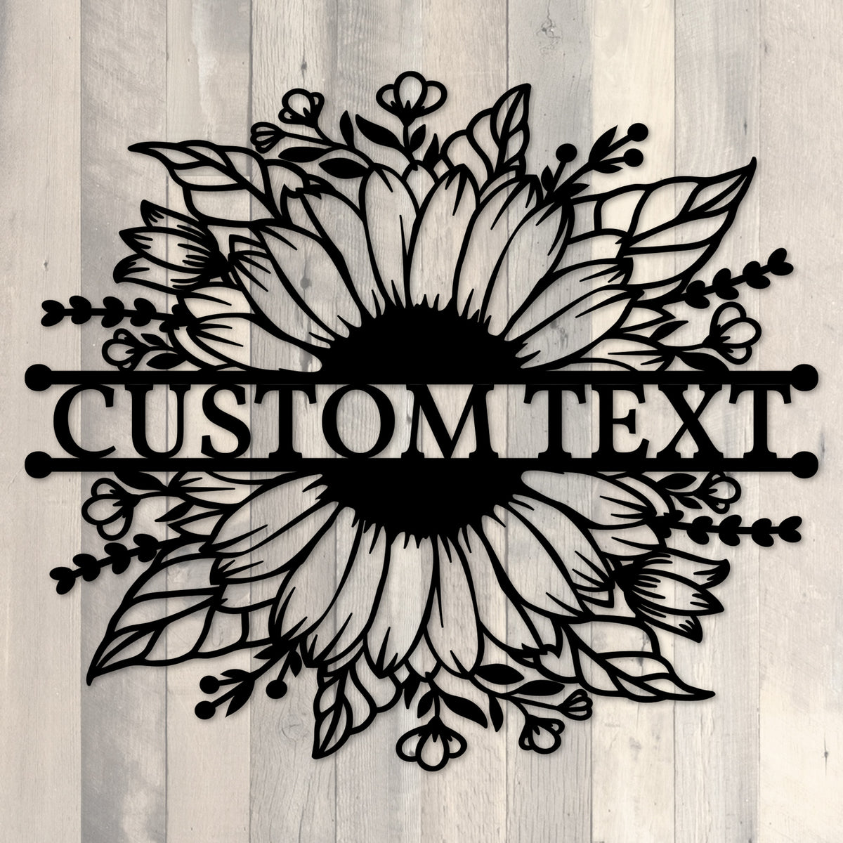 Custom Sunflower Metal Sign | Monograms | Garden Art & Home Decor | K&S Design Elements