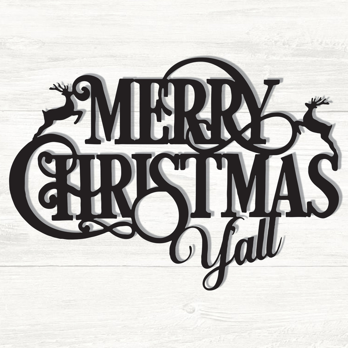 Merry Christmas Y'all Metal Wall Decor | K&S Design Elements