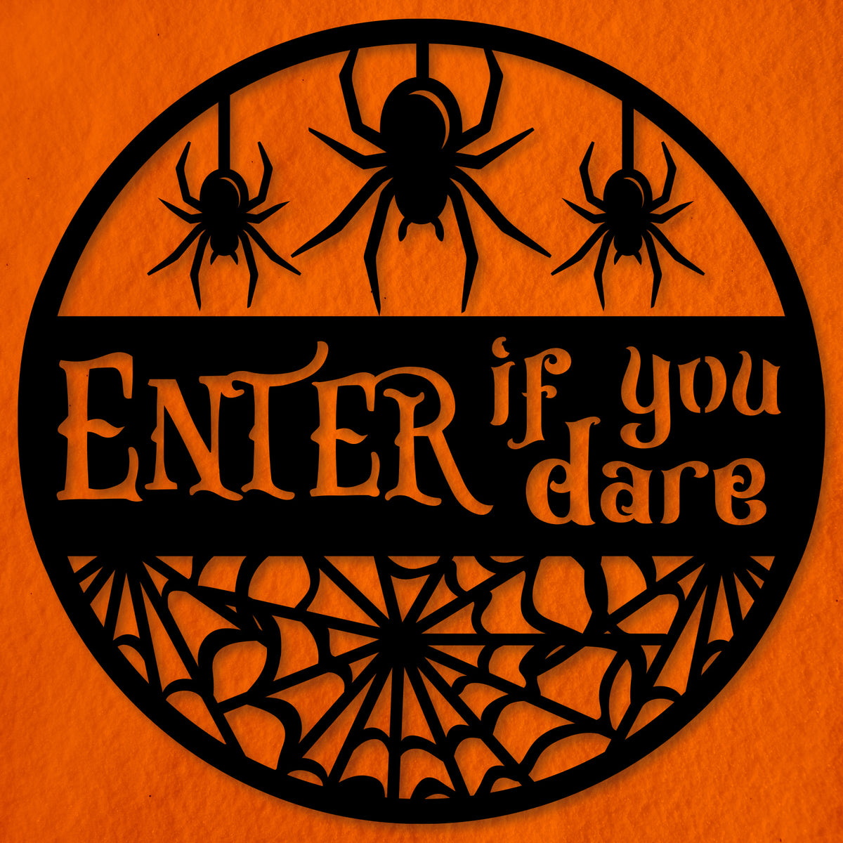 Halloween Decorations | Enter If You Dare Sign | Metal Wall Art | K&S ...