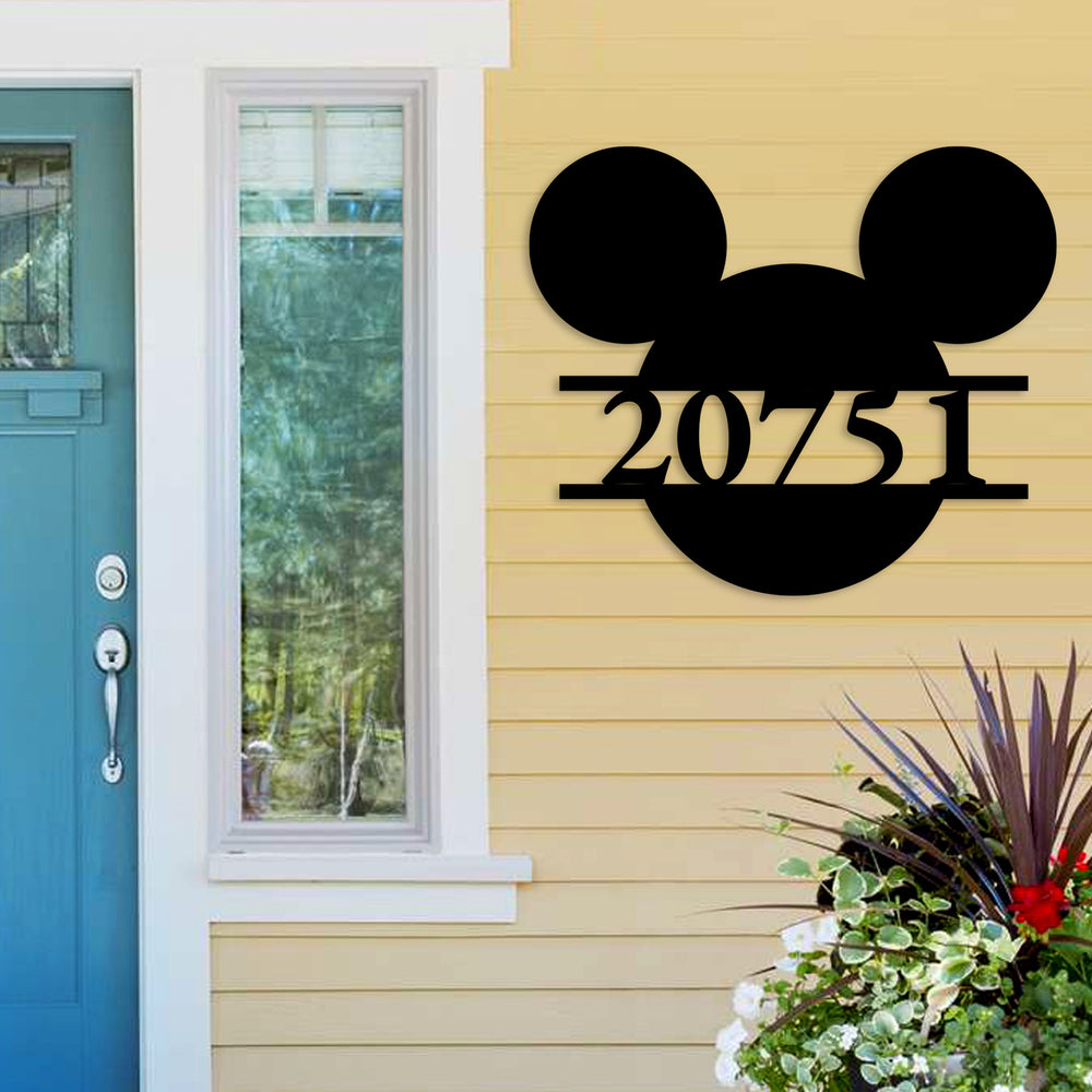 Mickey Mouse Address Sign | Metal Art & Disney Decor | USA Made | K&S ...