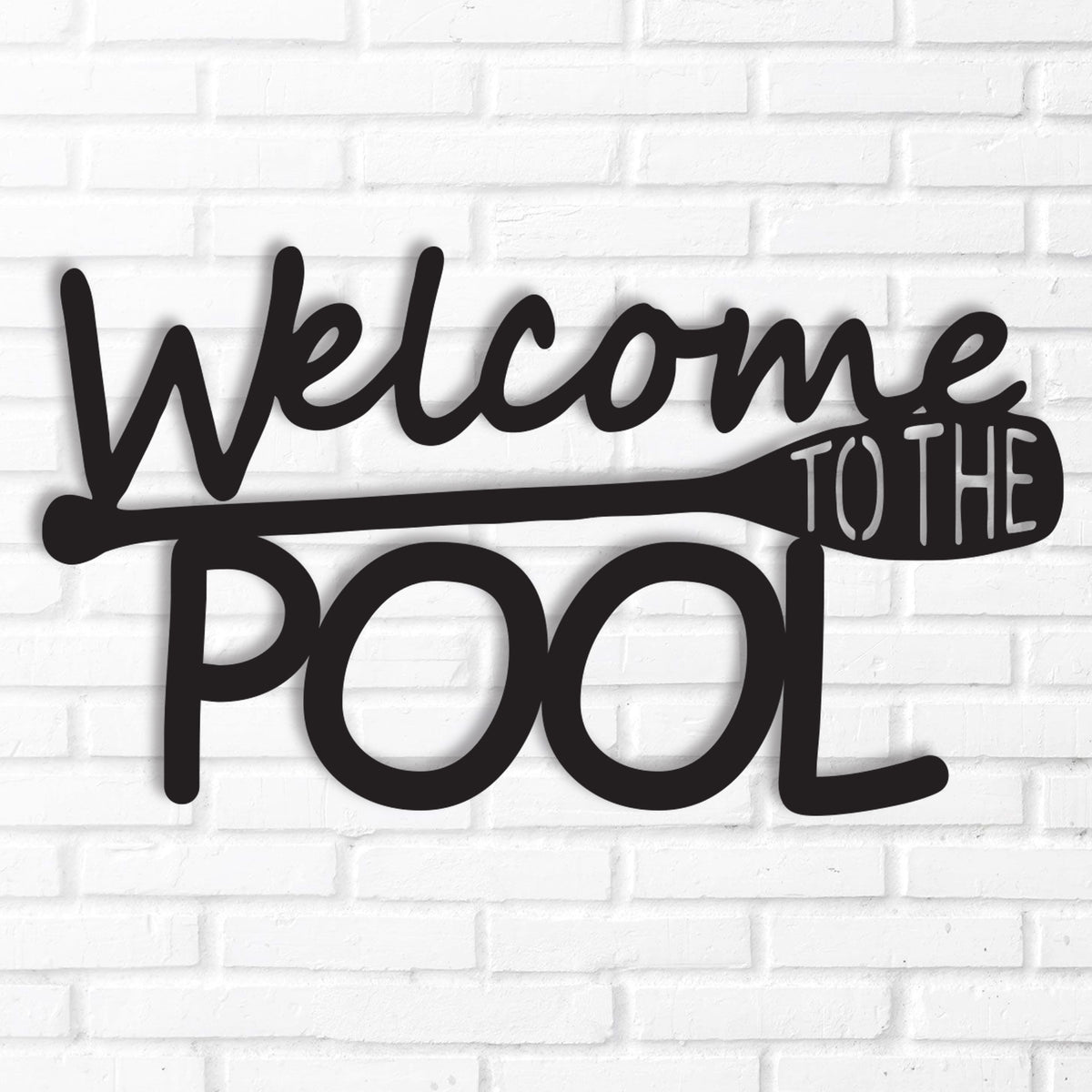 Welcome to the Pool Metal Sign | Wall Art & Decor | Made in the USA | K ...