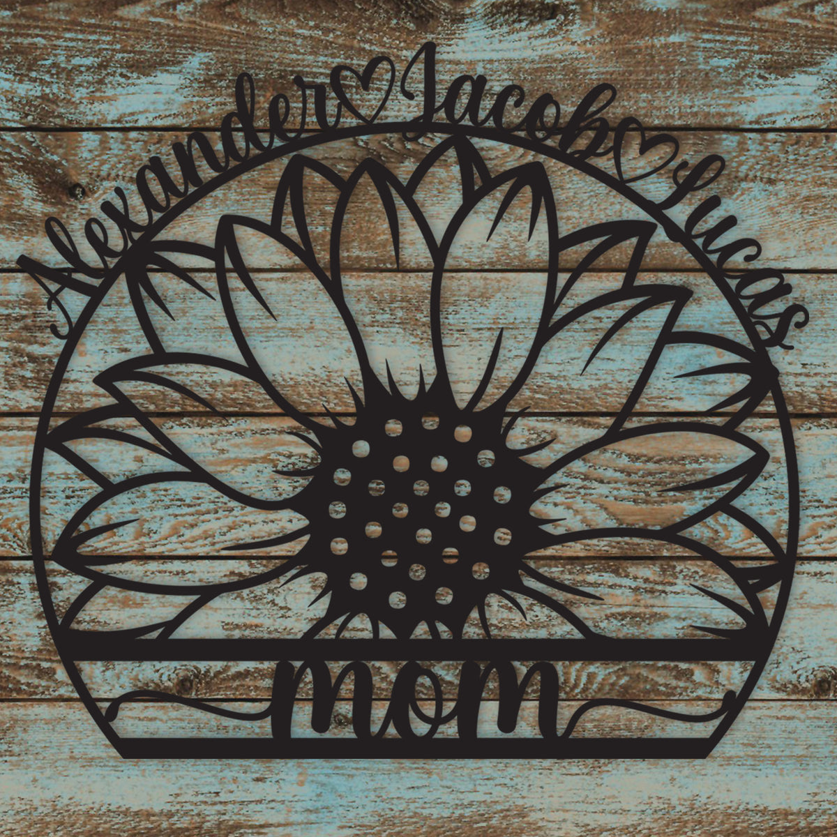 Custom Sunflower Metal Sign | Monograms | Garden Art & Home Decor | K&S ...
