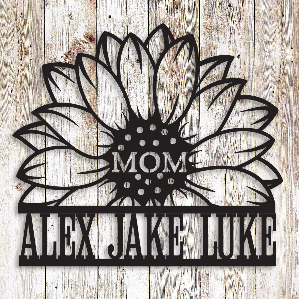Custom Sunflower Metal Sign | Monograms | Garden Art & Home Decor | K&S ...