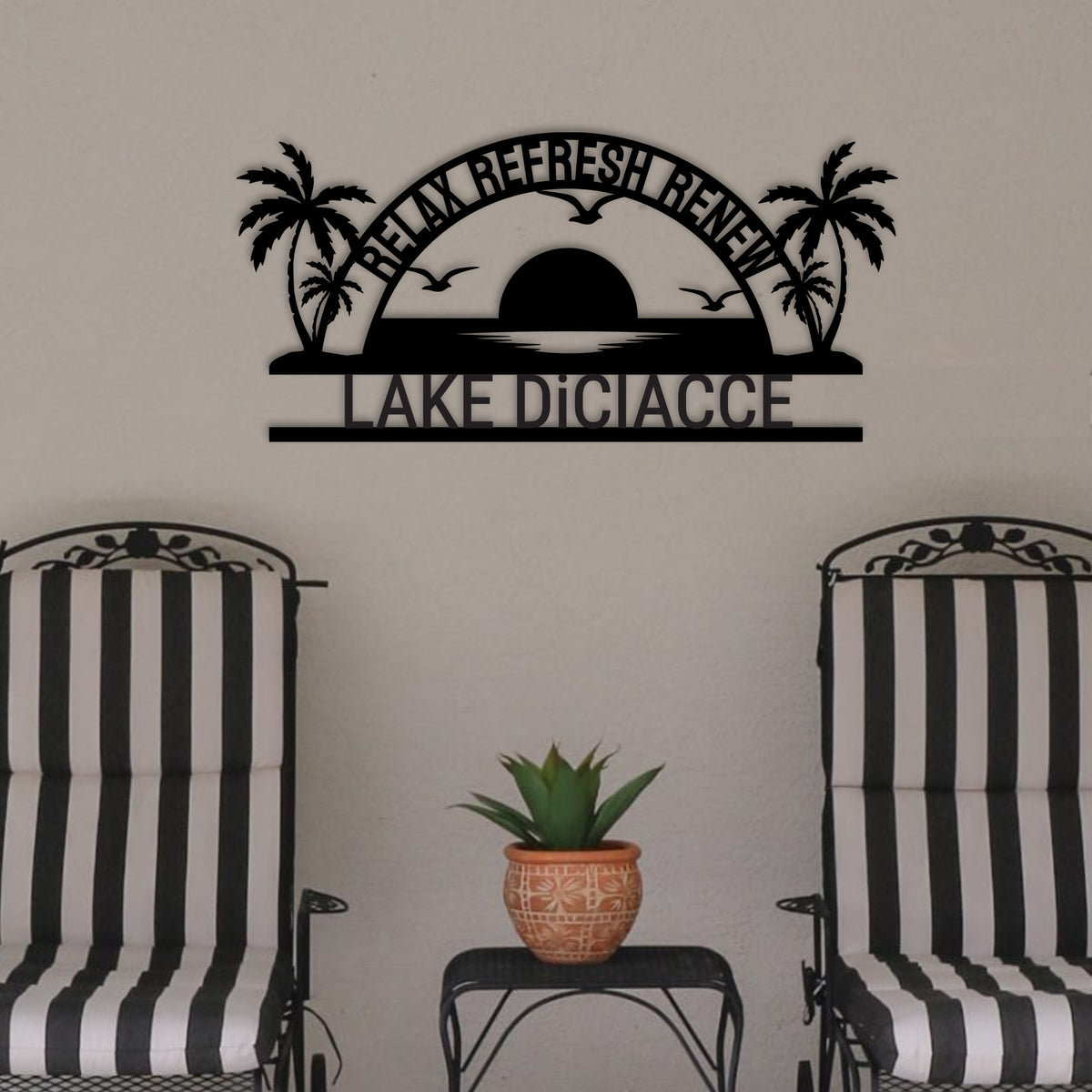 Custom Relax Refresh Rewind Metal Art | K&S Design Elements