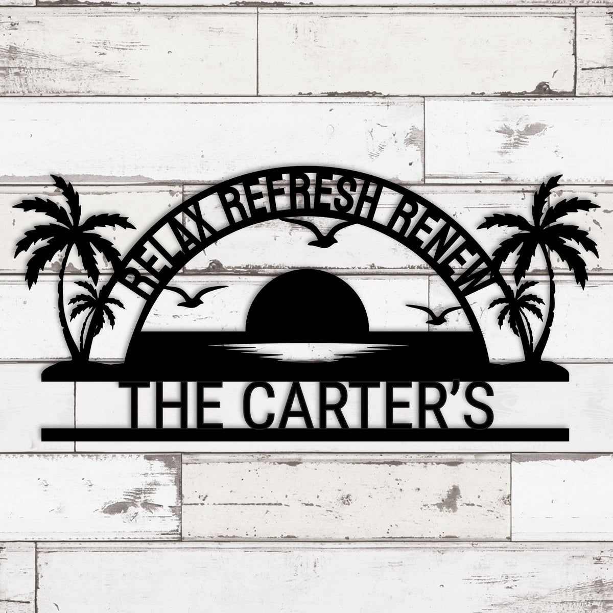 Custom Relax Refresh Rewind Metal Art | K&S Design Elements