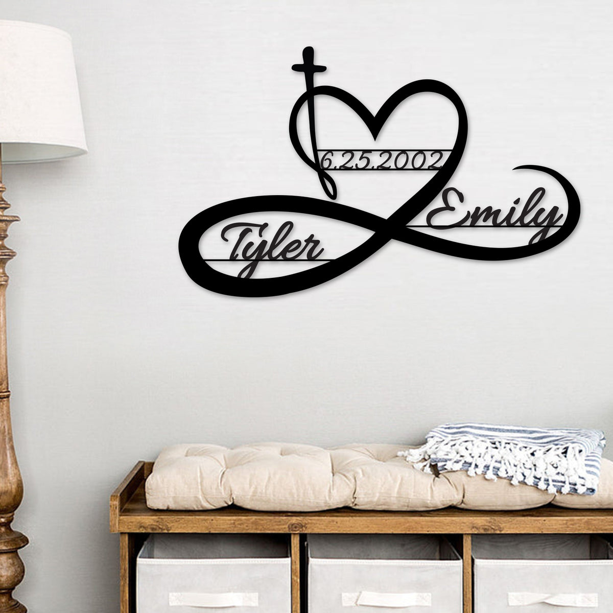 Custom Heart Infinity with Cross Sign | Wedding & Anniversary Gifts ...