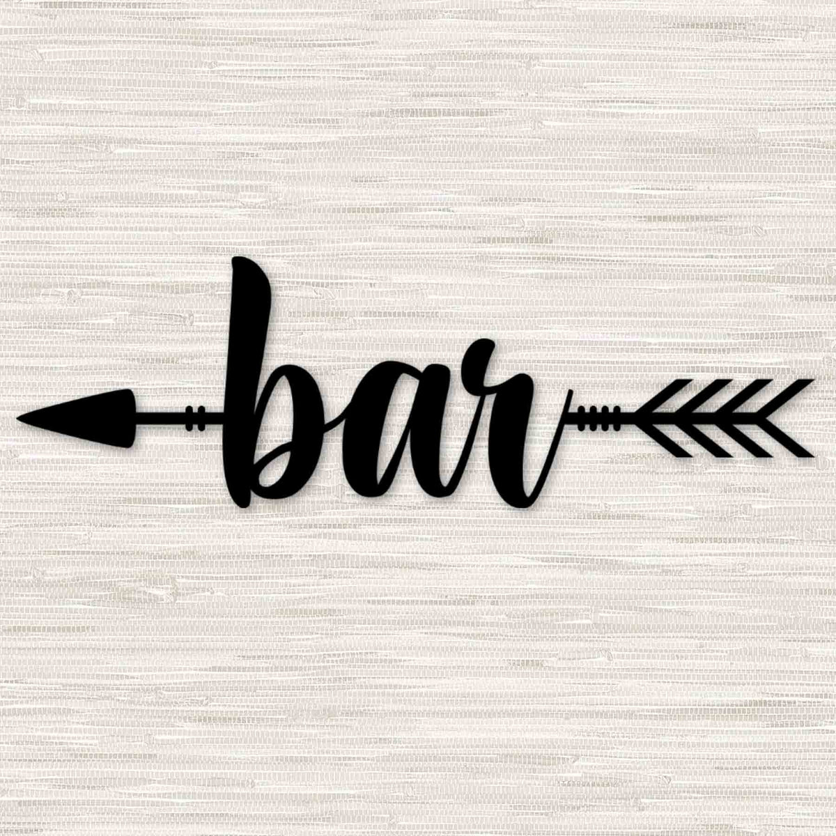 Left Bar Arrow Metal Wall Décor | K&S Design Elements