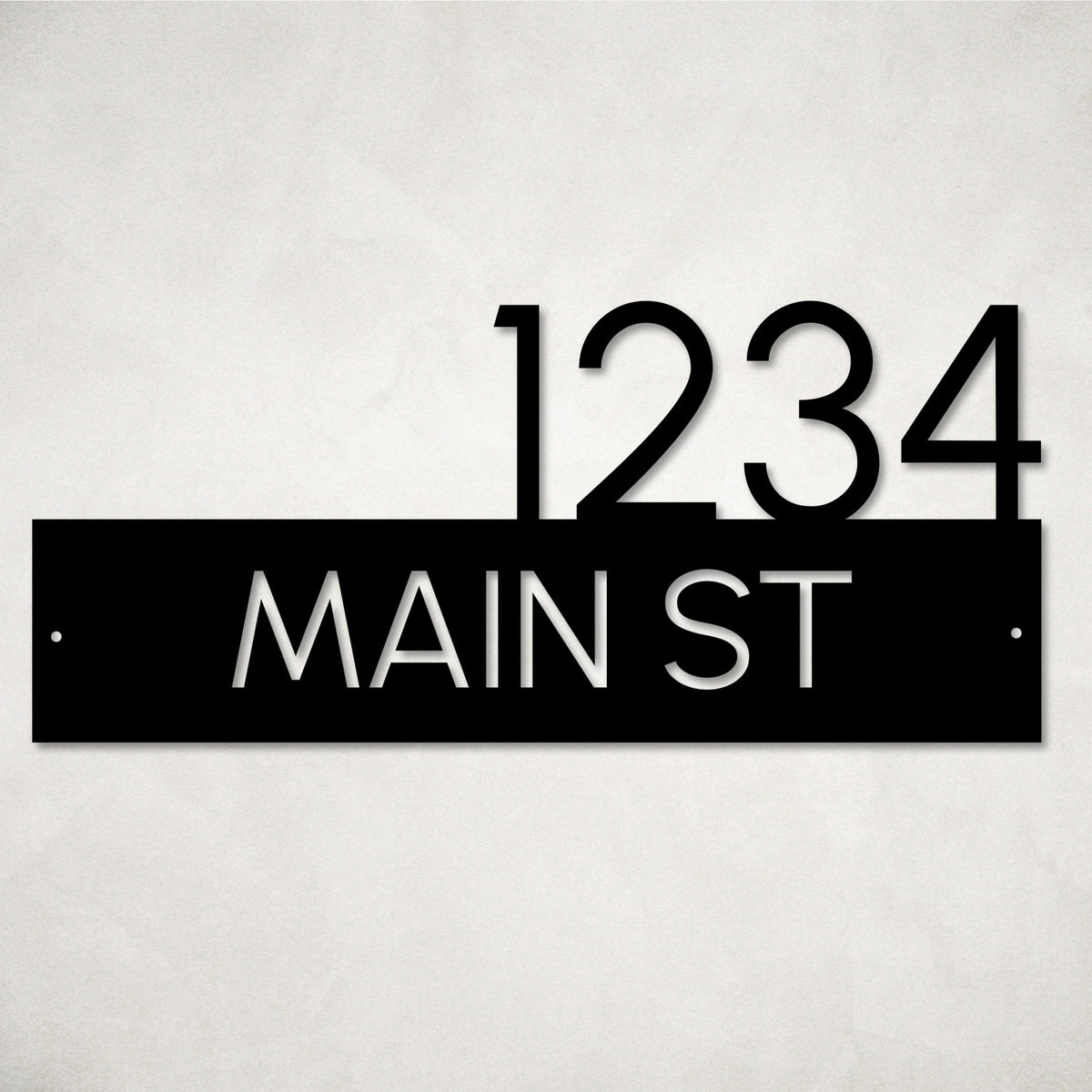 Modern Metal Address Plate | Custom Made in the USA | K&S Design Elements