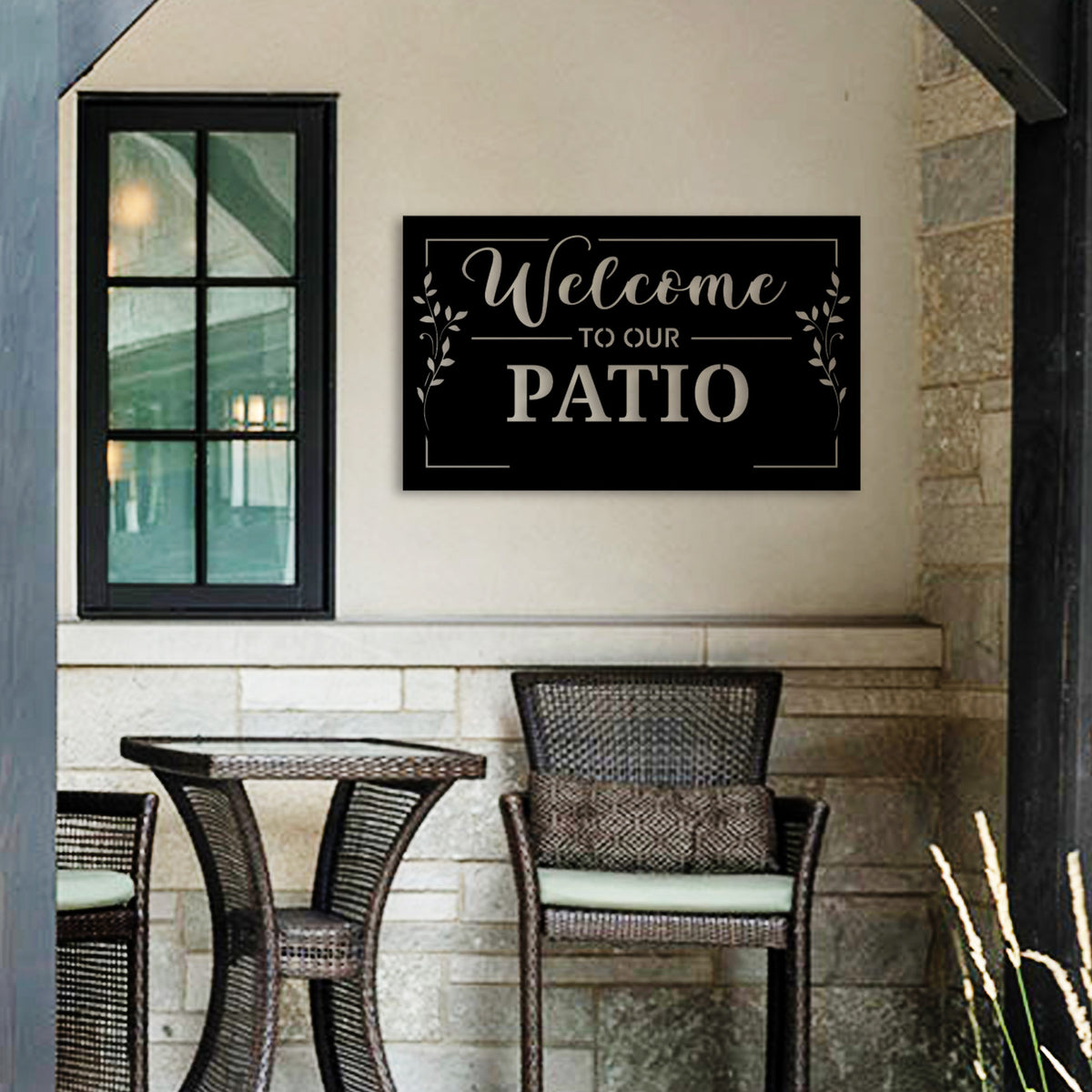 Welcome To Our Patio Sign | Metal Wall Art & Home Decor | USA Made | K ...
