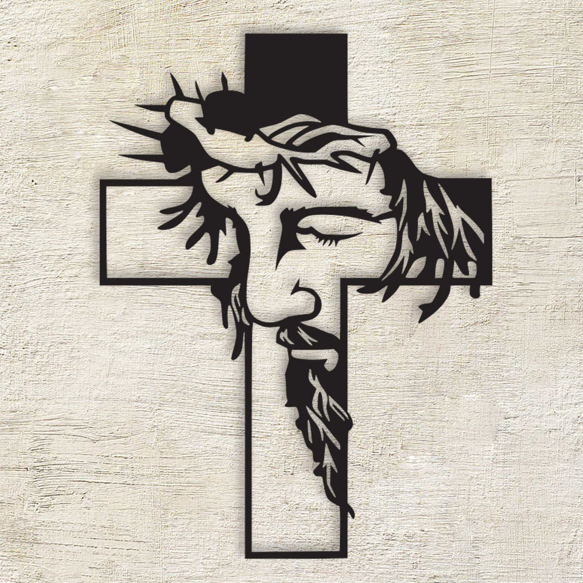 Jesus Cross Metal Wall Decor | K&S Design Elements