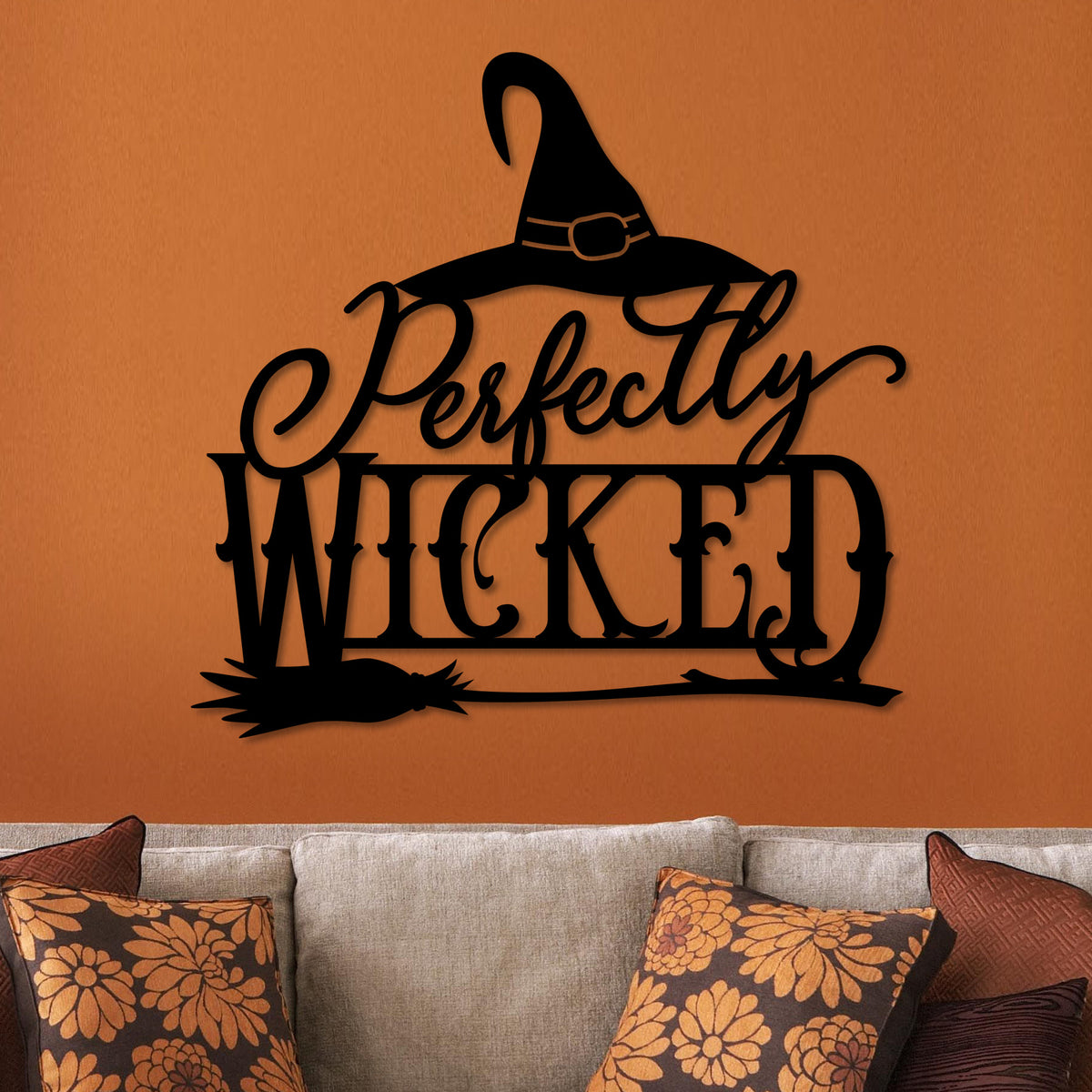 Perfectly Wicked Metal Wall Art | Halloween Decor | Made In The USA | K ...