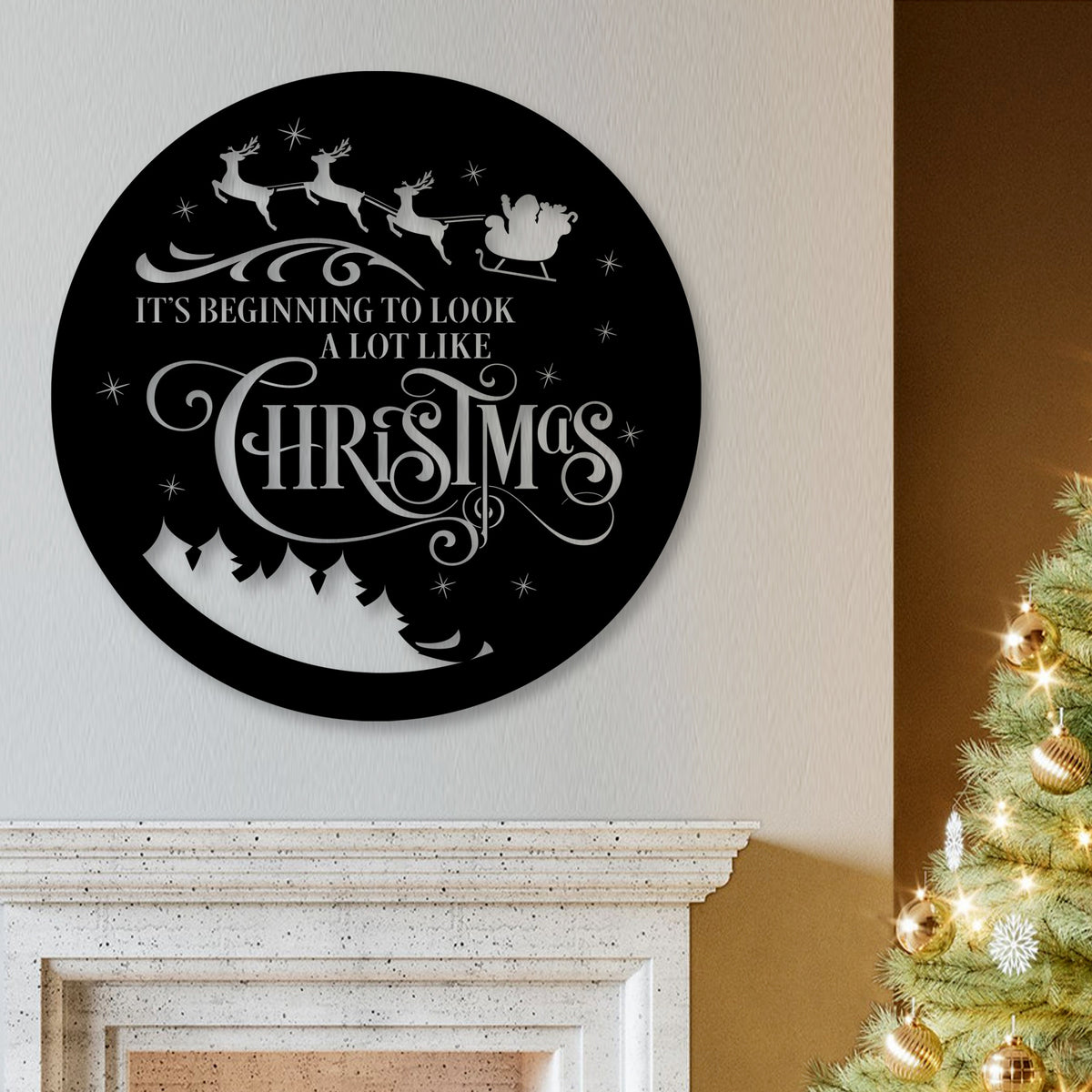 It's Beginning to Look a lot Like Christmas Sign | K&S Design Elements