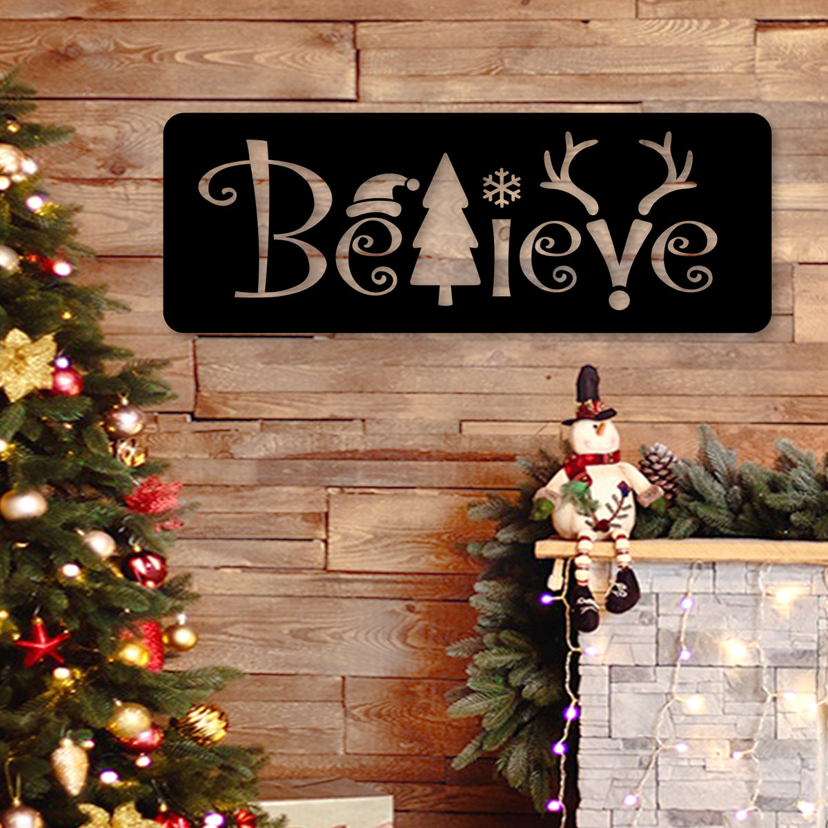 Christmas Believe Sign | K&S Design Elements
