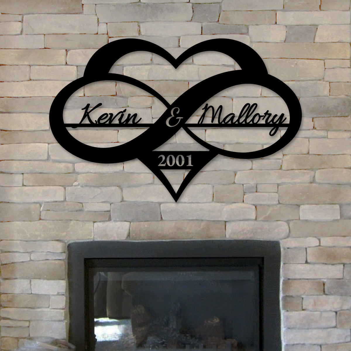 Custom Heart Infinity | Metal Wall Art | Personalized Couple Gifts | K ...