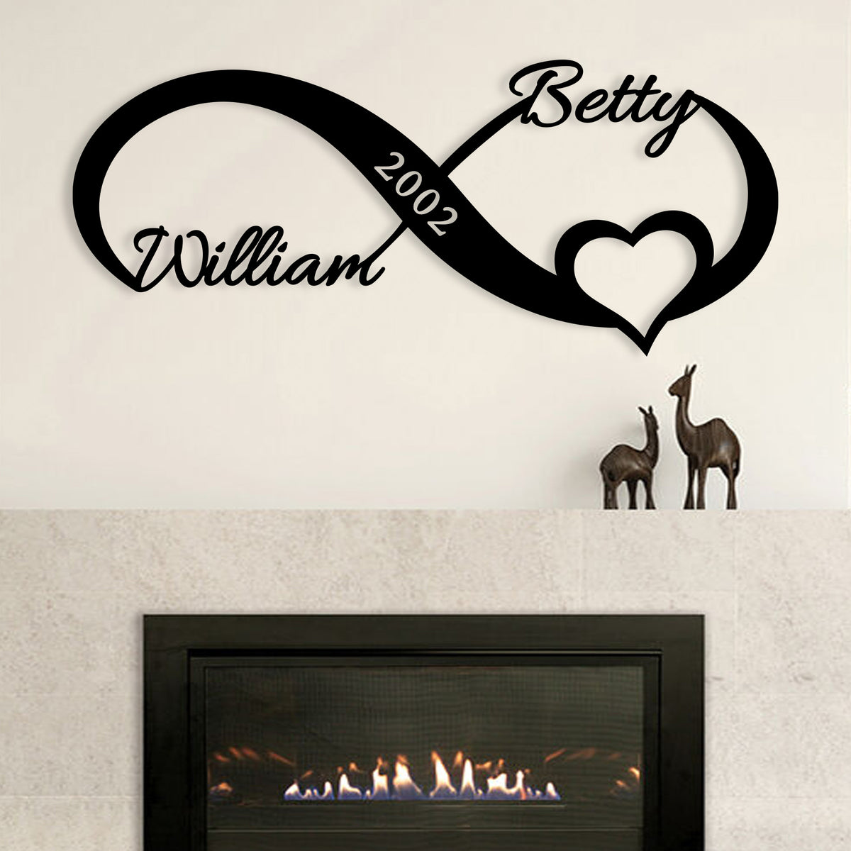 Custom Infinity With Heart Metal Wall Art | Made in the USA | K&S ...