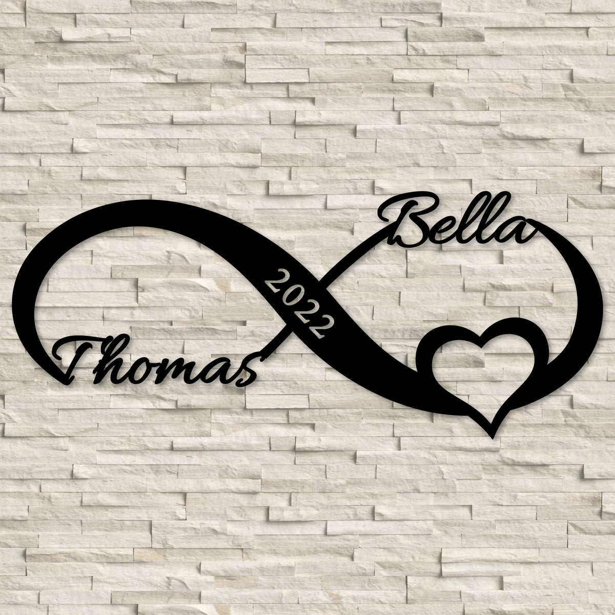 Custom Infinity With Heart Metal Wall Art | Made in the USA | K&S ...