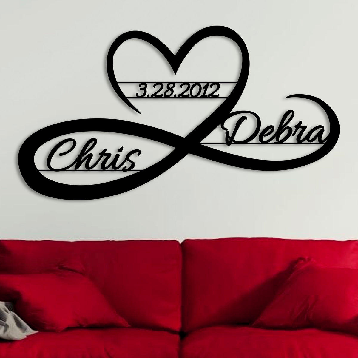 Custom Heart Infinity Sign | Wedding & Anniversary Gifts | Wall Art | K ...