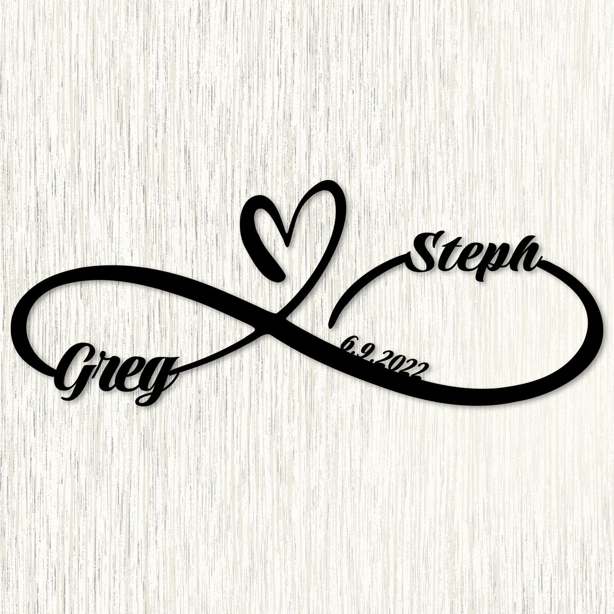 Custom Couple Gifts | Infinity Heart | Personalized Wall Art & Signs ...