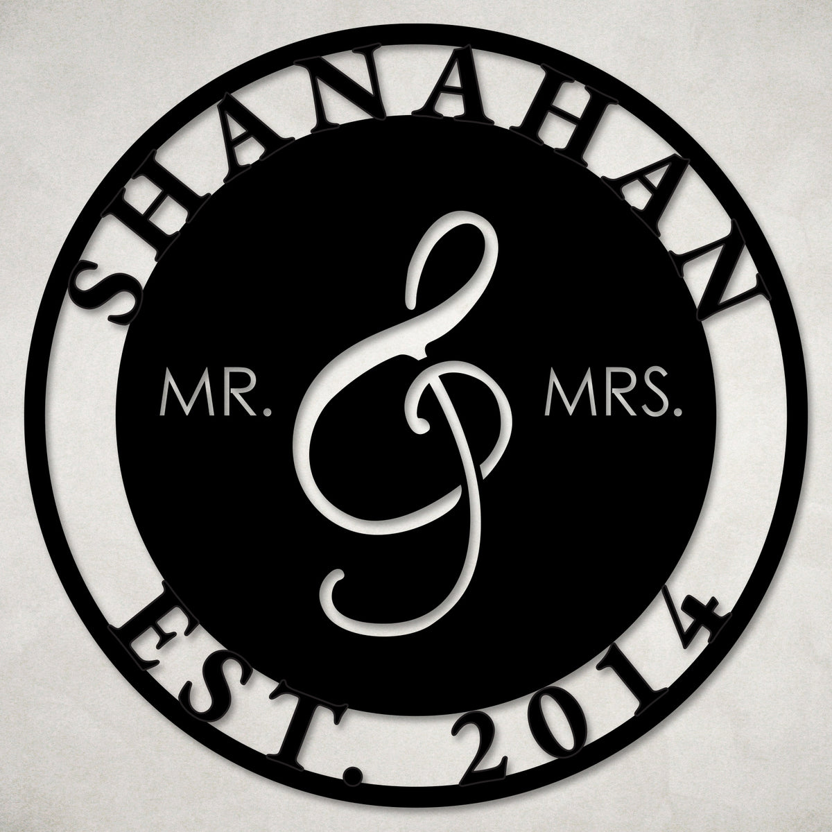 K&S Design Elements | Mr. & Mrs. Monogram Wall Art | Made in the USA | K&S Design Elements
