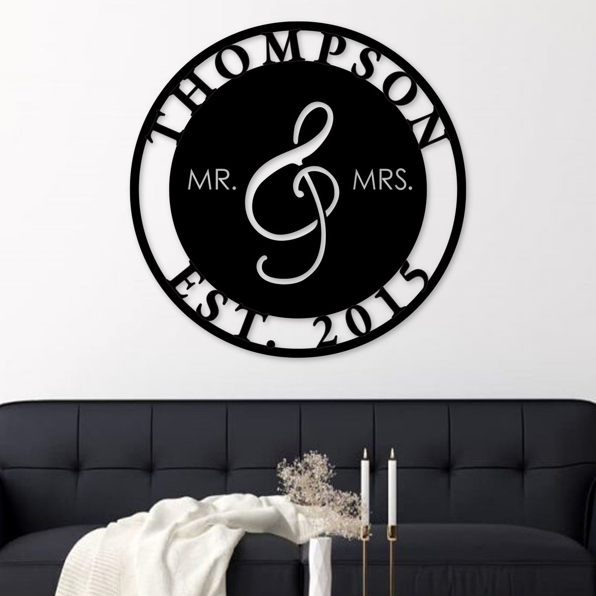 K&S Design Elements | Mr. & Mrs. Monogram Wall Art | Made in the USA ...