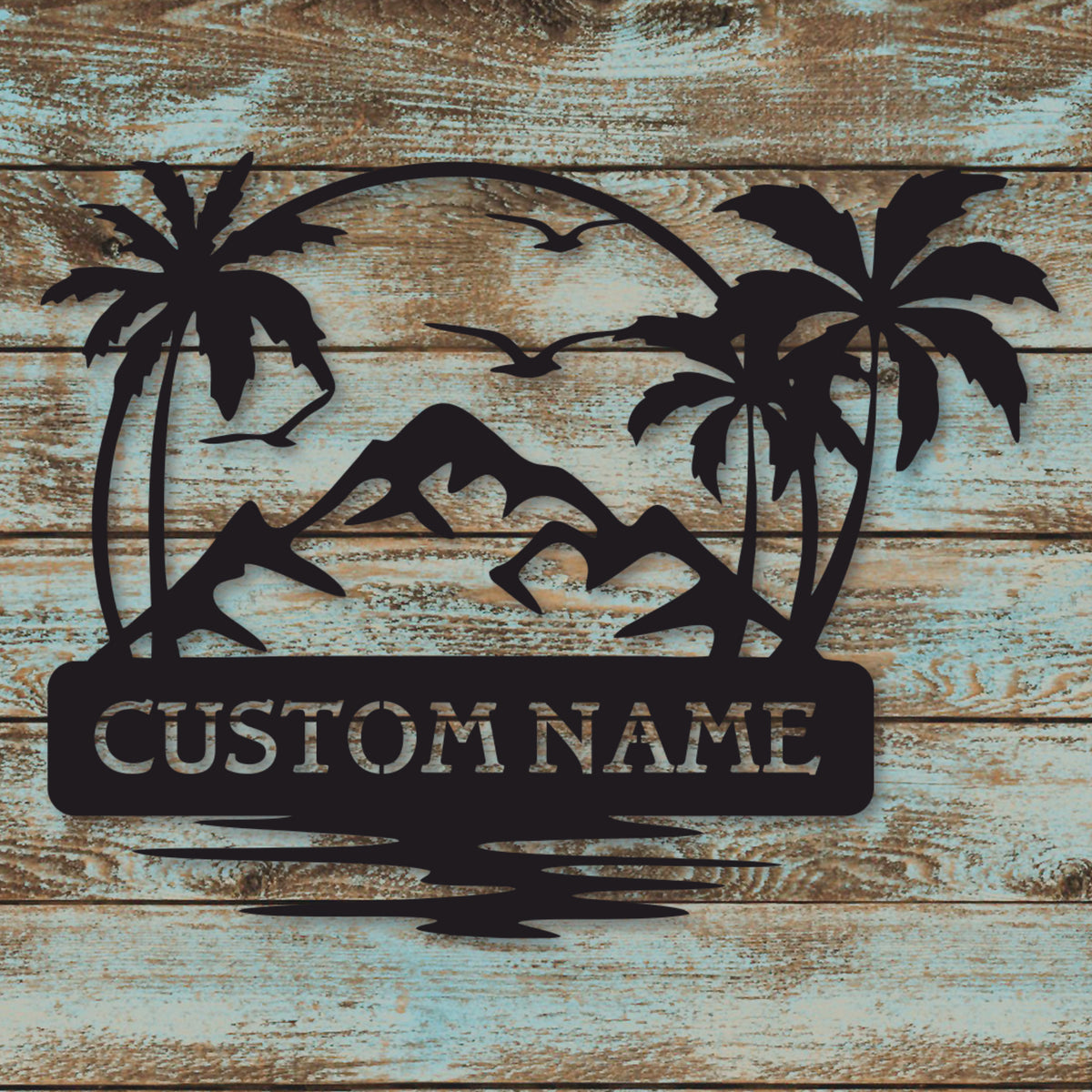 Custom Tropical Palm Trees Wall Art | Made in the USA | K&S Design Elements