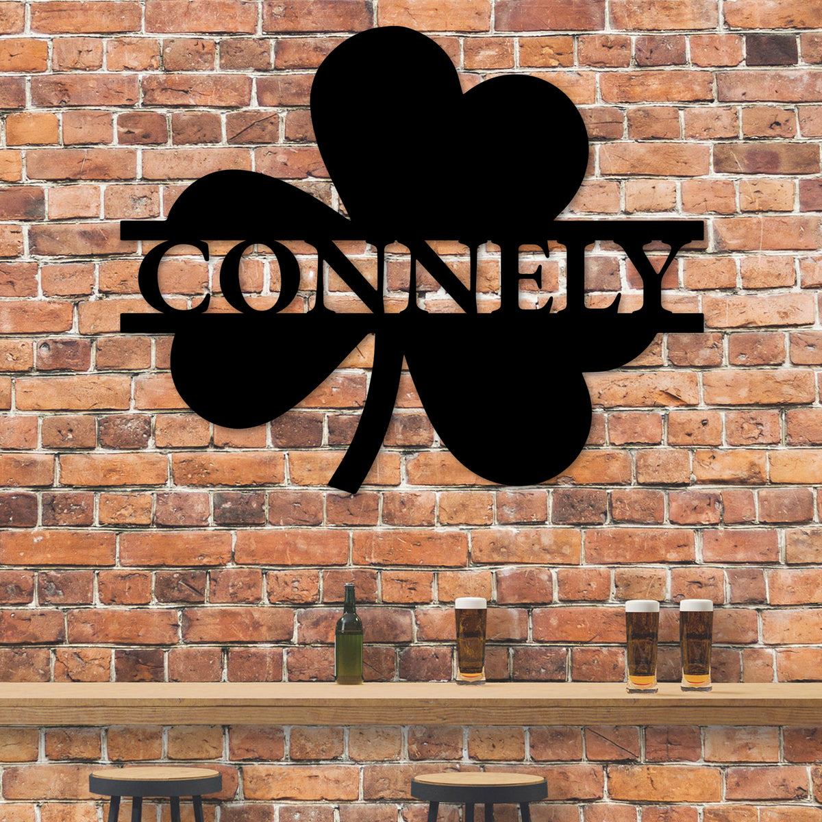 Custom Shamrock Sign | Personalized Wall Art | Irish & Celtic Decor | K ...