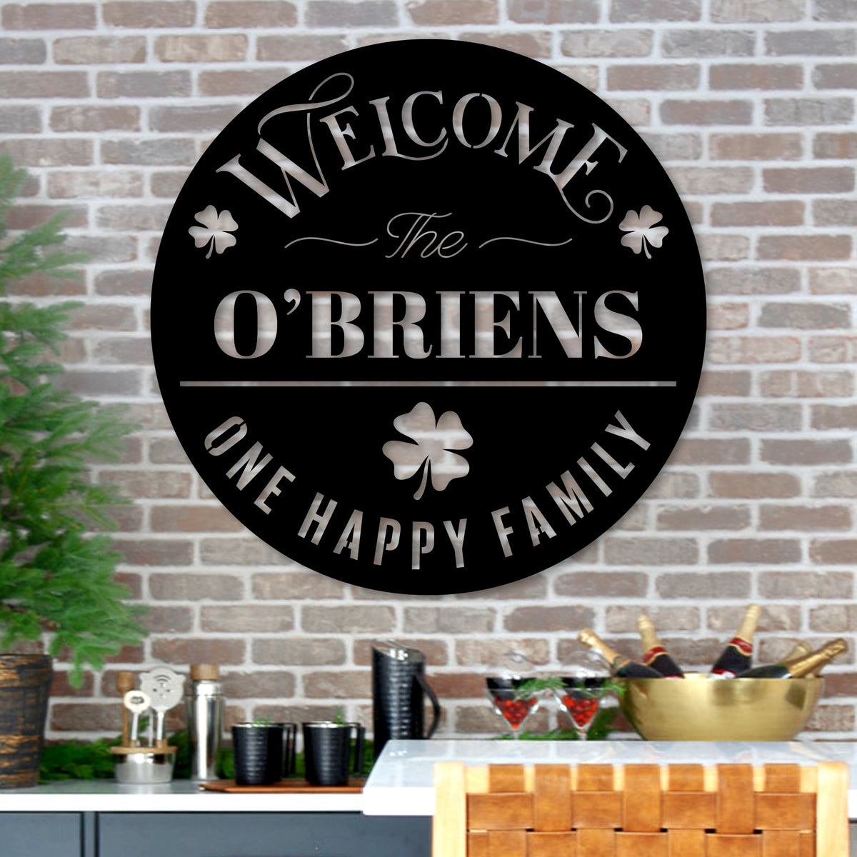 Custom Irish Welcome Sign | Personalized Celtic Art | Metal Home Decor ...