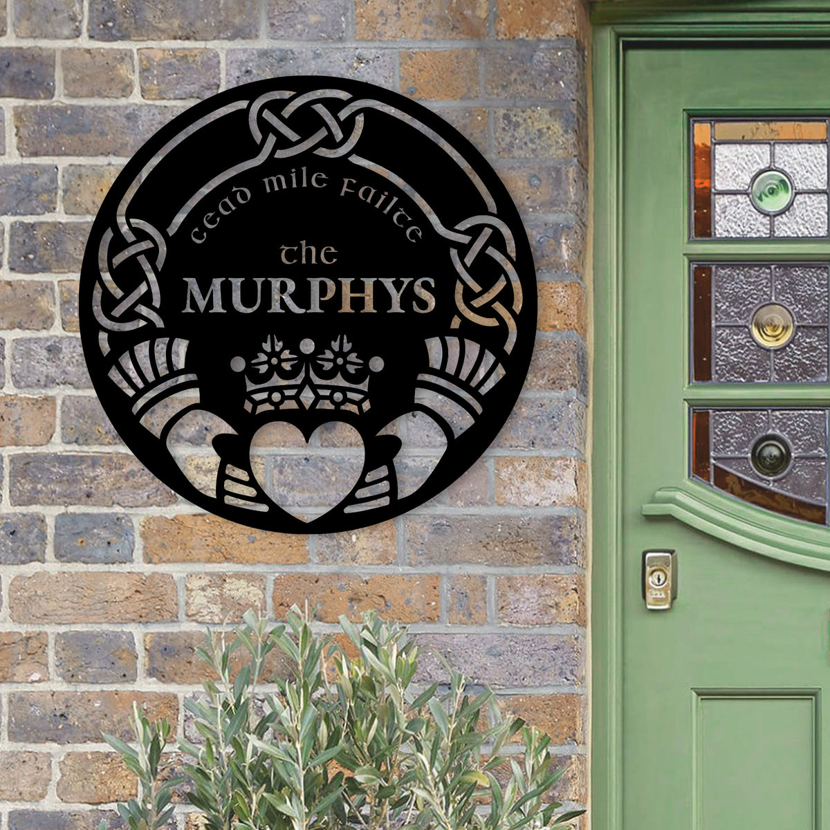 Irish House Number Signs Irish Oak Victorian Style 20mm Personalised