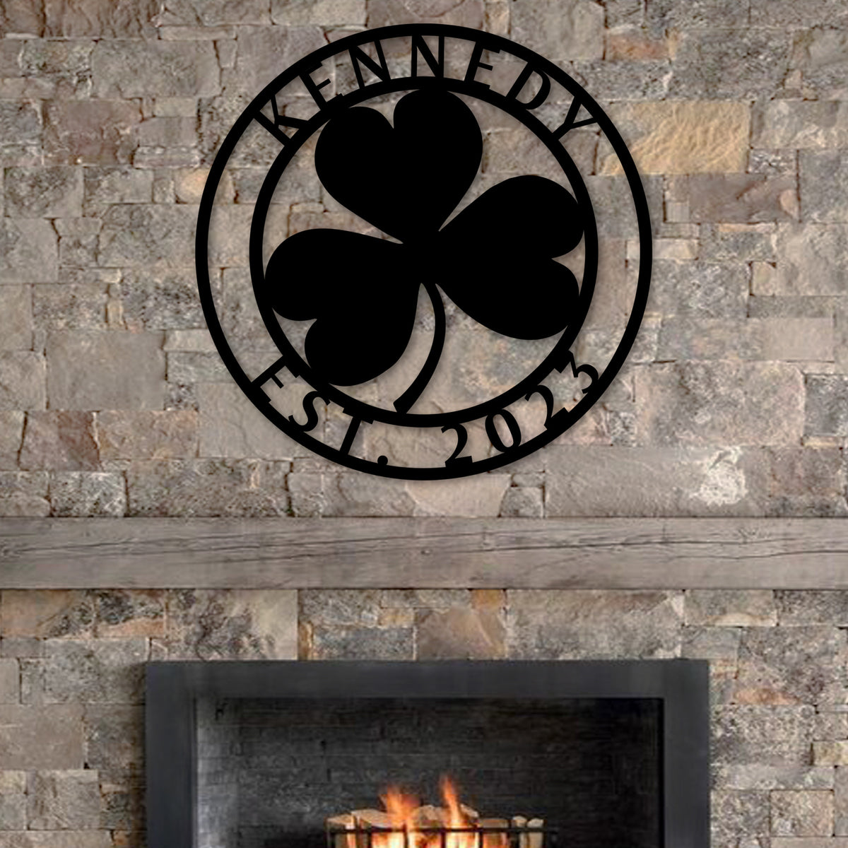 Custom Shamrock Monogram Sign | Irish & Celtic Decor | Made In The USA ...