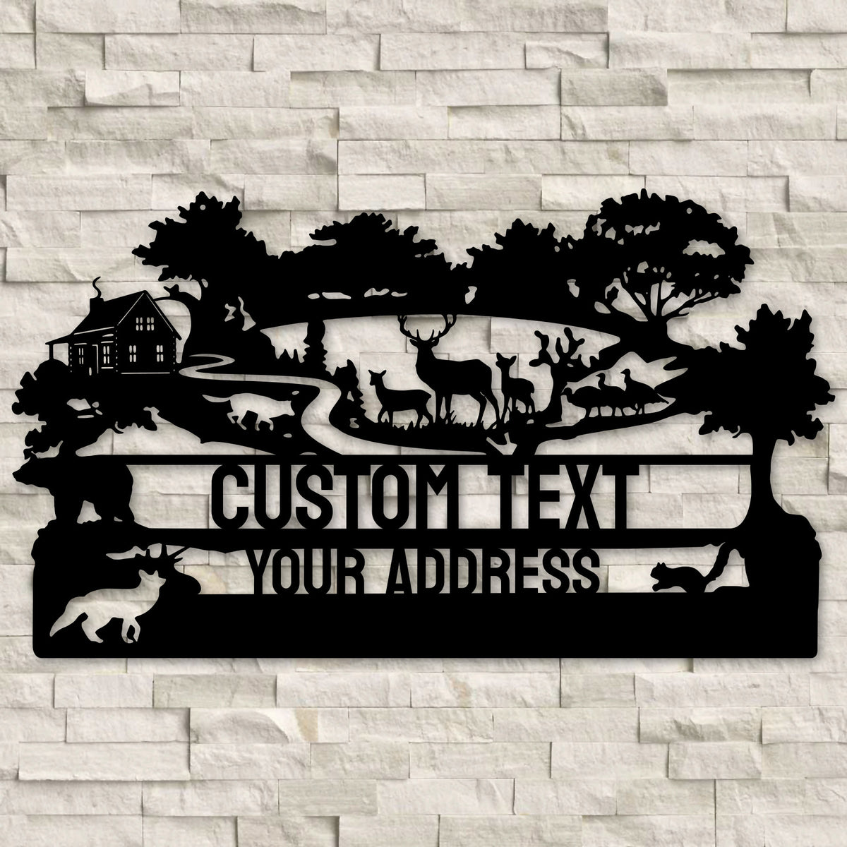 Custom Outdoors & Wildlife Metal Address Sign | Made in the USA | K&S ...