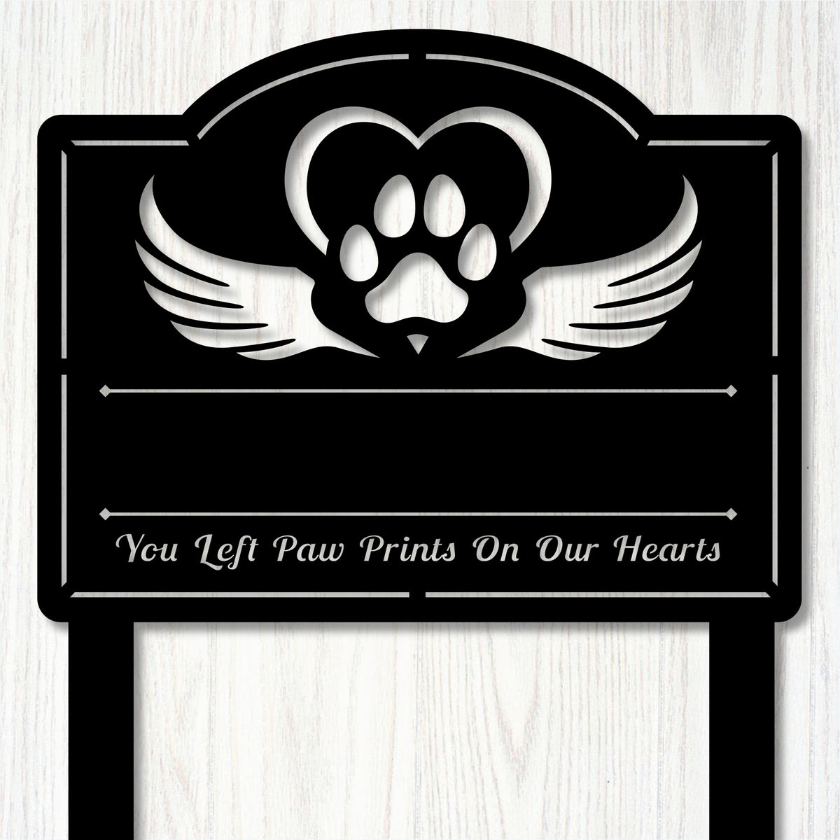 Dog Memorial | Paw Prints On Our Hearts | Pet Grave Marker | K&S Design ...
