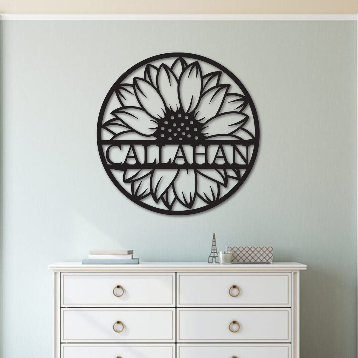 Custom Sunflower Metal Sign | Monograms | Garden Art & Home Decor | K&S ...