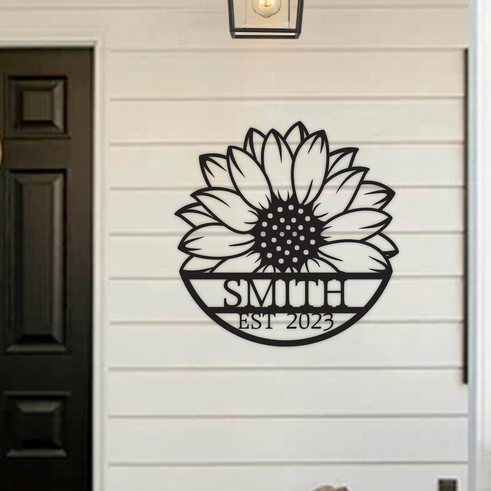 Custom Sunflower Wall Art | Metal Monograms & House Signs | K&S Design ...