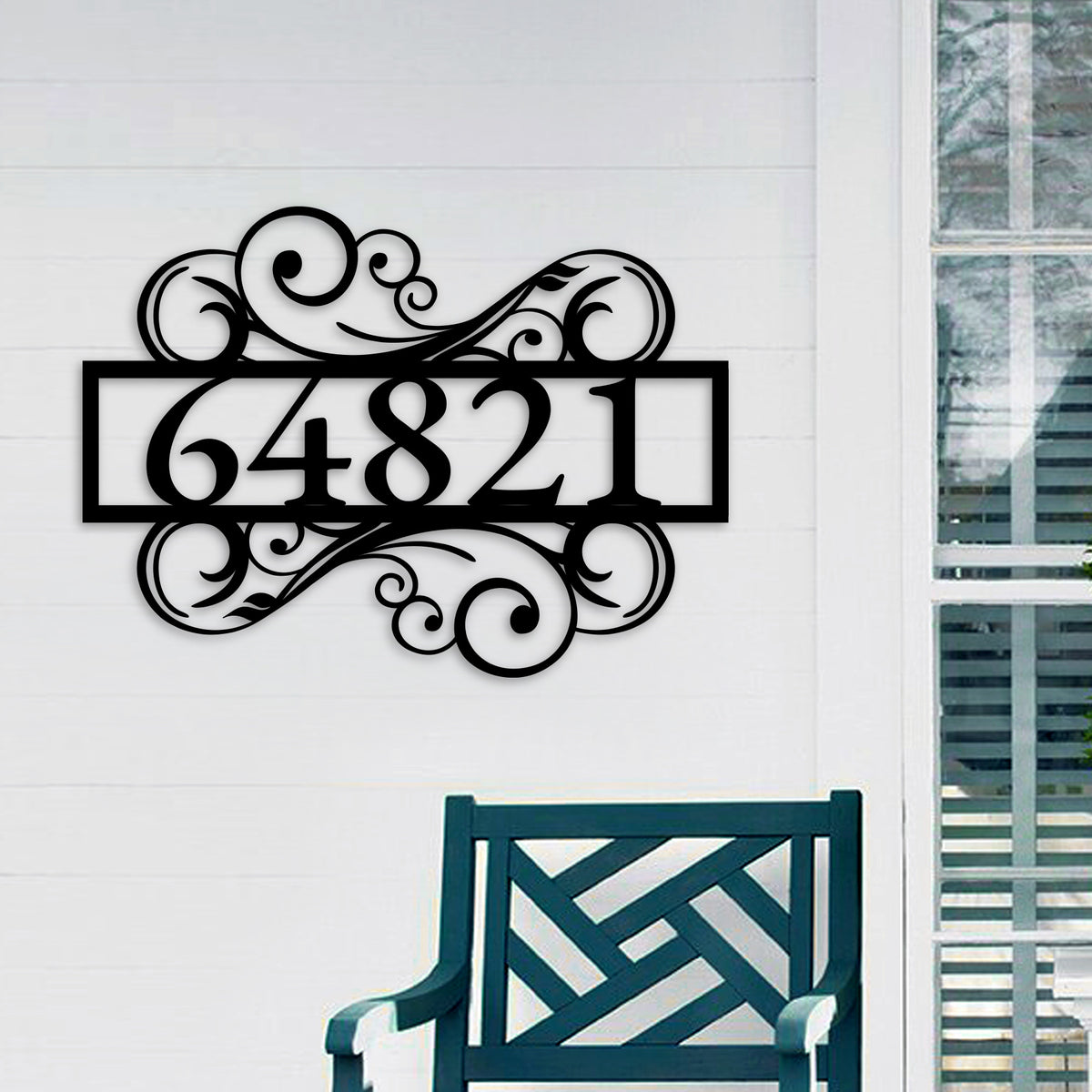 Metal Scroll Address Sign | Custom Metal Art & Decor | Made in the USA ...