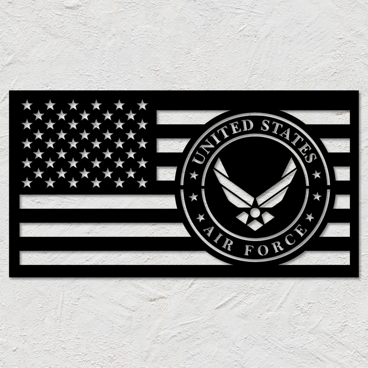 Air Force American Flag Wall Art | Metal Military Decor | Made In USA ...