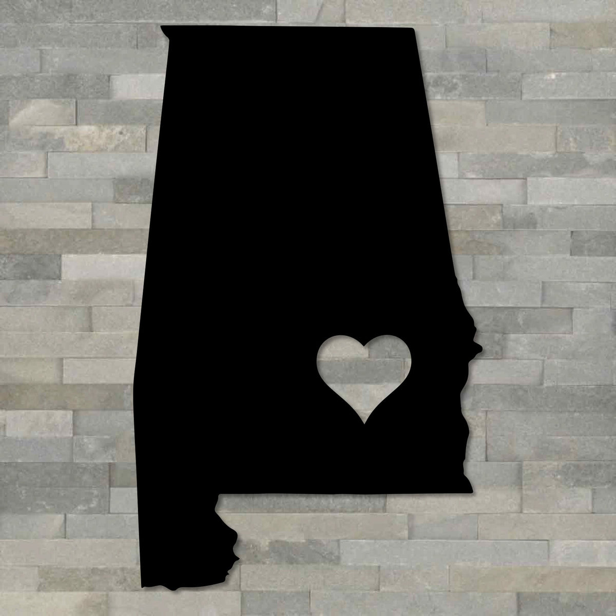 Alabama Heart Metal Wall Art | K&S Design Elements