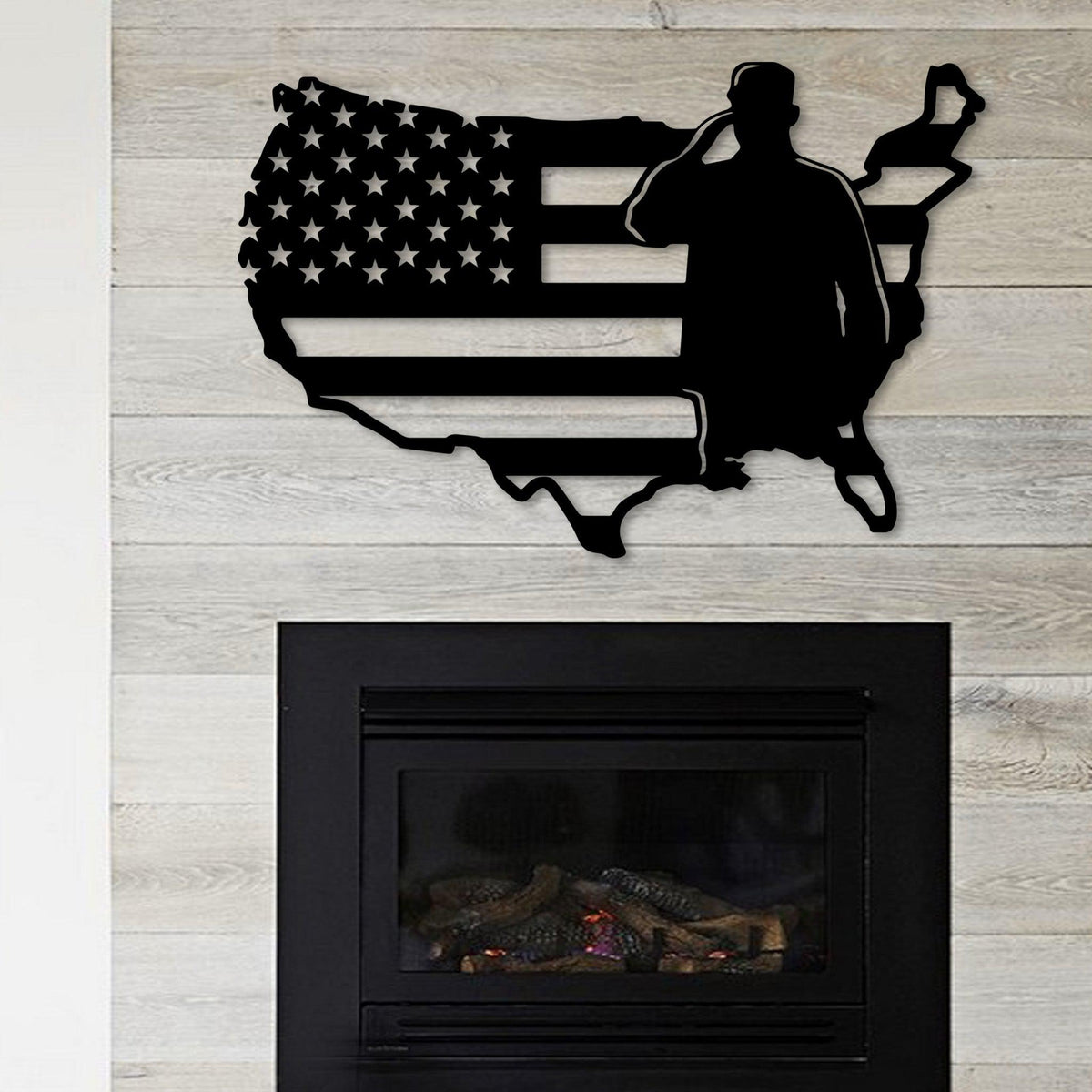 American Flag Salute Wall Art | US Military Decor & Metal Art | USA | K ...