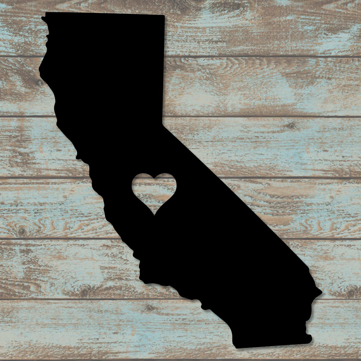 California Heart Metal Wall Art | K&S Design Elements