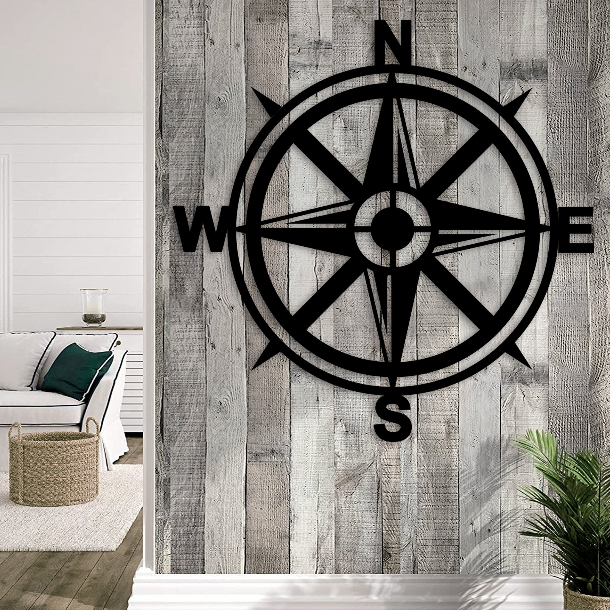 Antique Nautical Compass Art