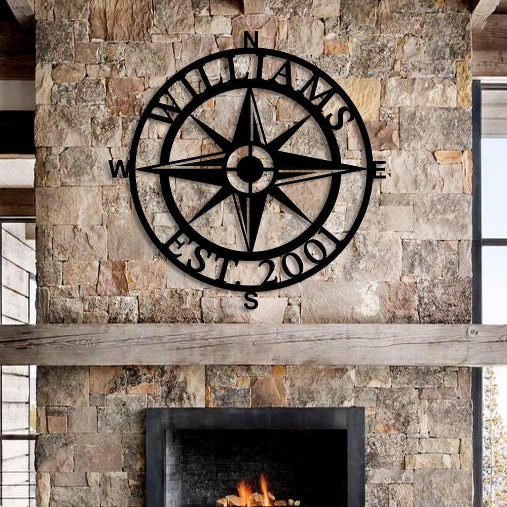 Custom Compass Wall Art | Metal Designs & Home Decor | Made in The USA ...