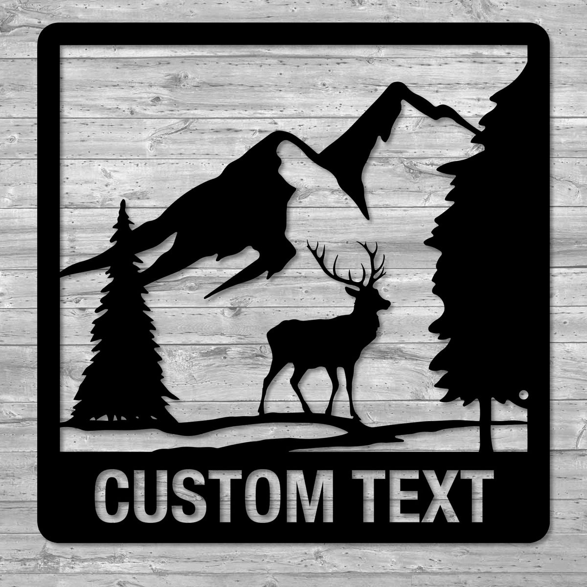 Custom Outdoors Mountain Scene Metal Wall Art | Made in the USA | K&S ...