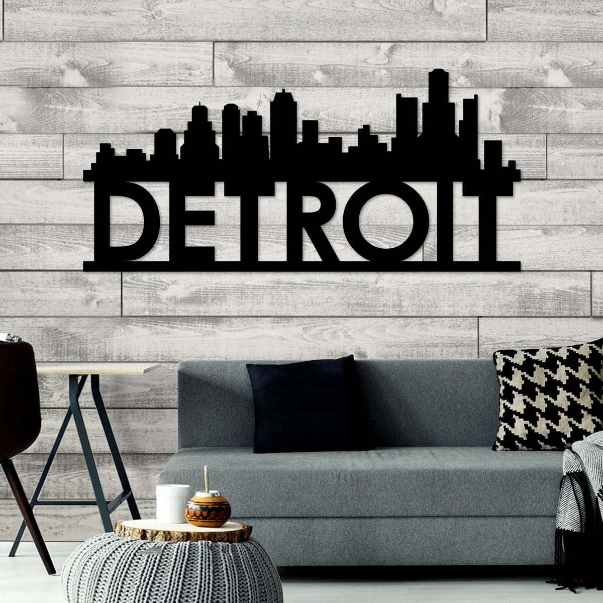 Detroit Skyline Metal Wall Art | Motor City Decor | Made In Michigan ...