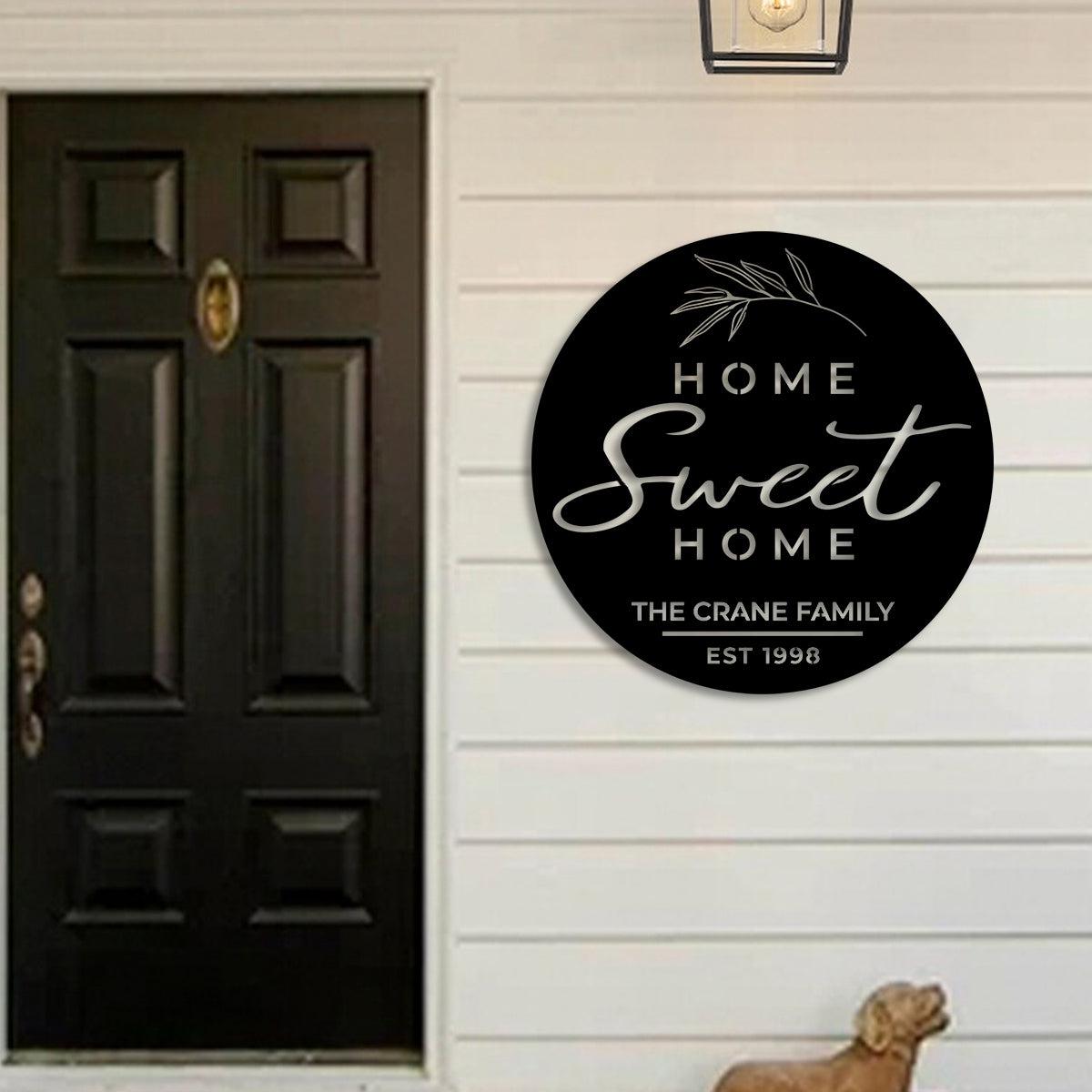 Custom Home Sweet Home Sign | Personalize Metal Art | Made In The USA ...