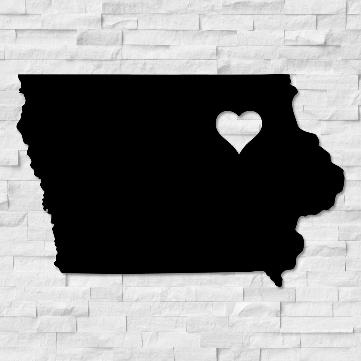 Iowa Heart Metal Wall Decor | K&S Design Elements