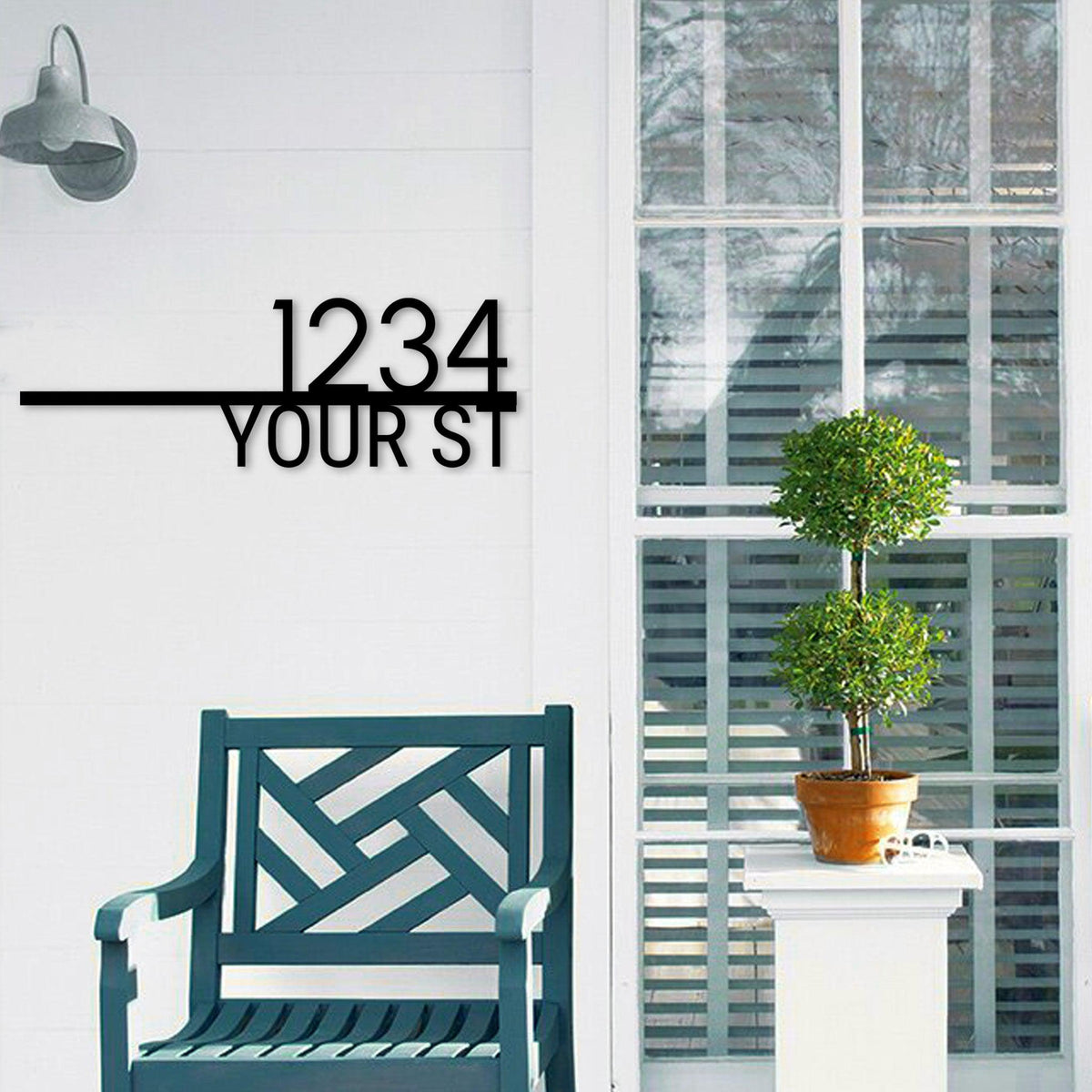 Contemporary Custom Address Sign | Made in the USA | K&S Design Elements