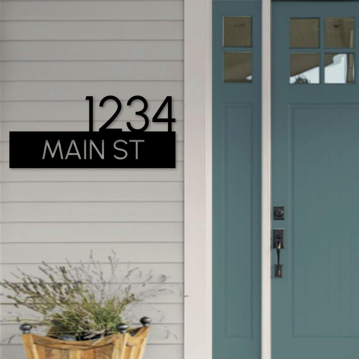 Modern Metal Address Plate | Custom Made in the USA | K&S Design Elements