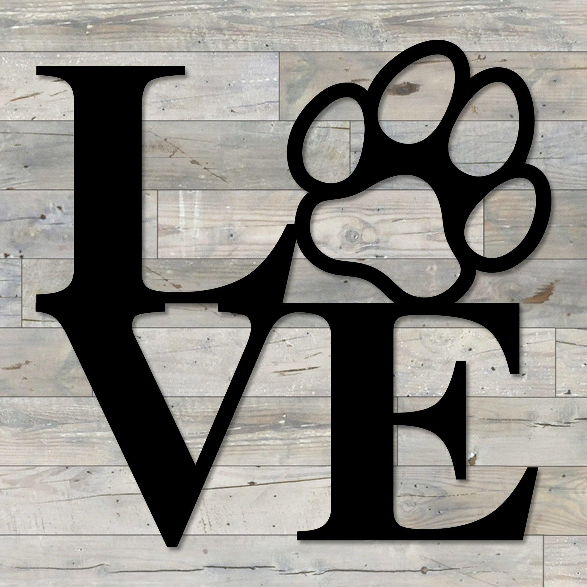 Dog Love Sign Dog Holding I Love You Sign – Decal Venue