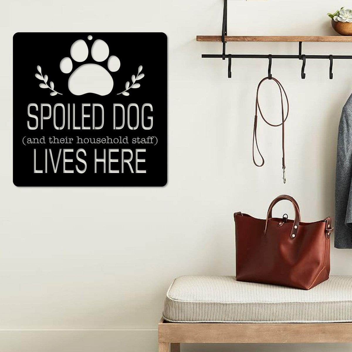 Spoiled Dog Lives Here Sign | Metal Wall Art & Pet Decor | USA Made | K ...