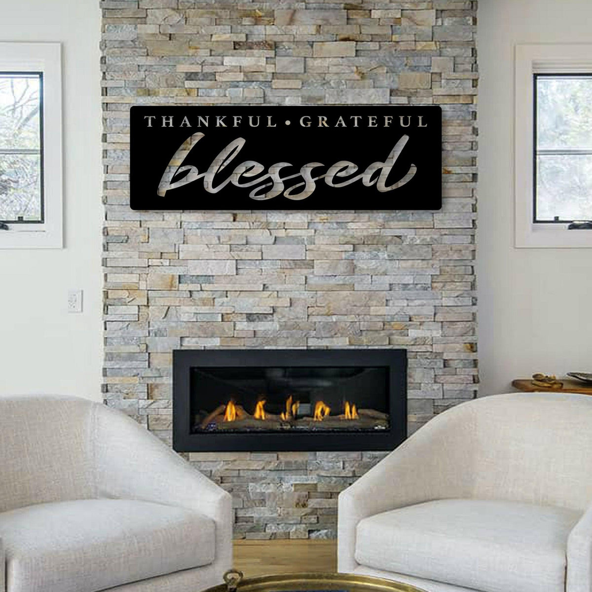 Thankful Grateful Blessed | Metal Wall Art & Home Decor | K&S Design ...