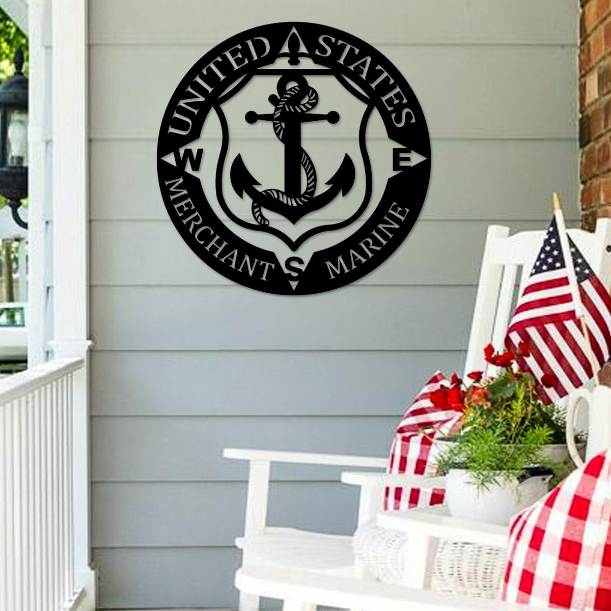 United States Merchant Marine Seal Wall Art | Metal US Military Decor ...